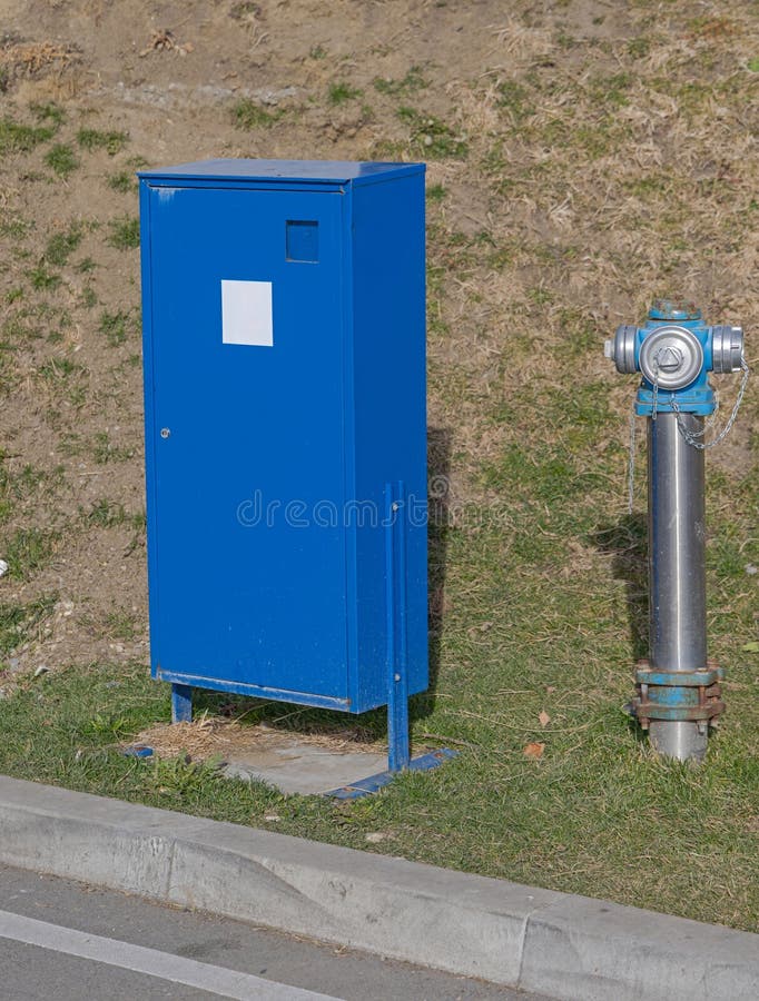 Firefighters Equipment Box Hydrant Stock Photo - Image of outdoor ...