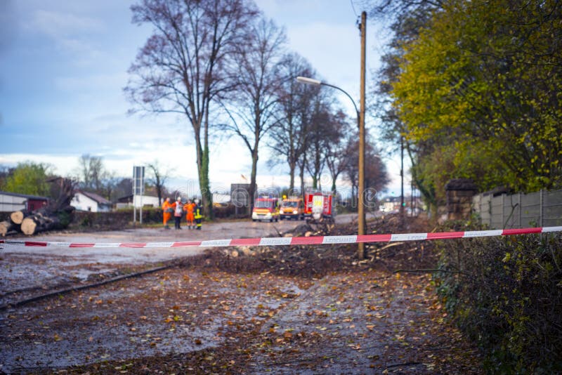 Firefighters and Fire Engine at a Major Incident Stock Photo - Image of ...