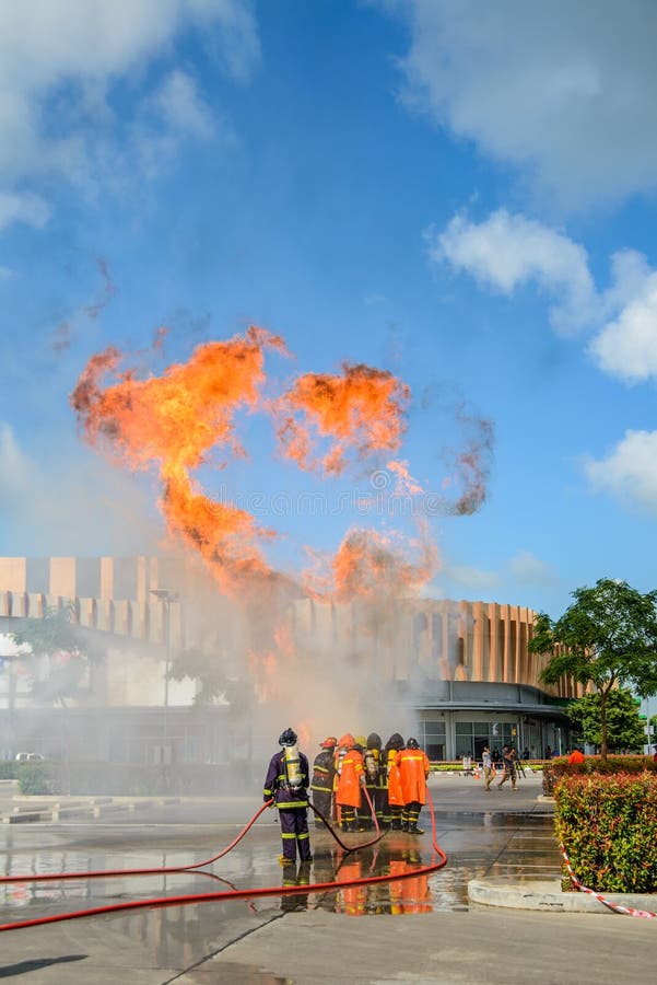 Firefighters editorial stock image. Image of burning - 77608709