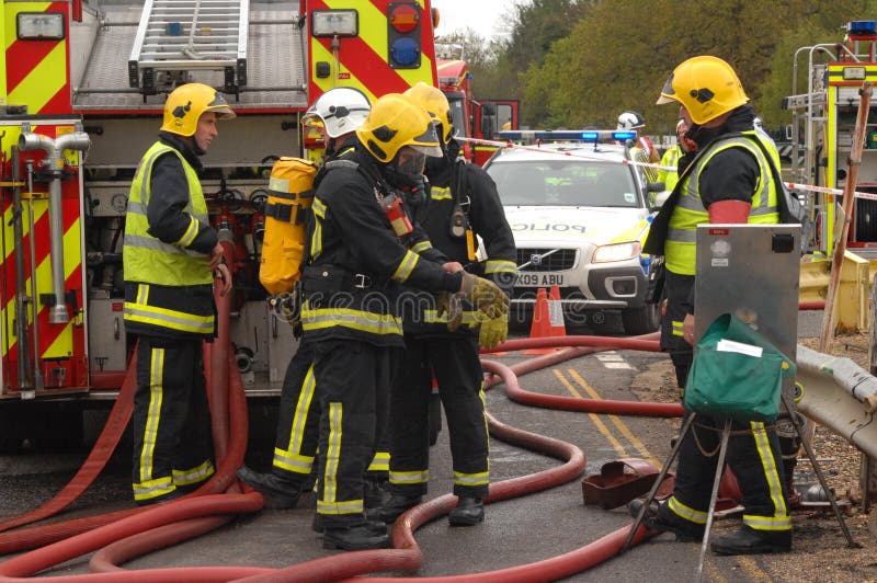 Emergency Services at a Major Incident. Editorial Stock Image - Image ...