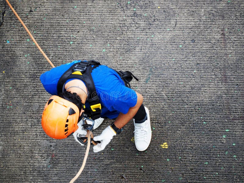 Firefighters are Rappelling and Climbing Ropes Editorial Image - Image ...