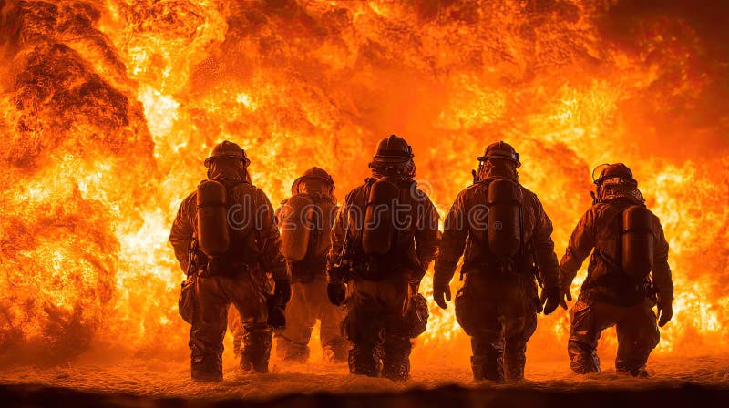 Firefighters Respond To a Massive Blaze at a Facility during a ...