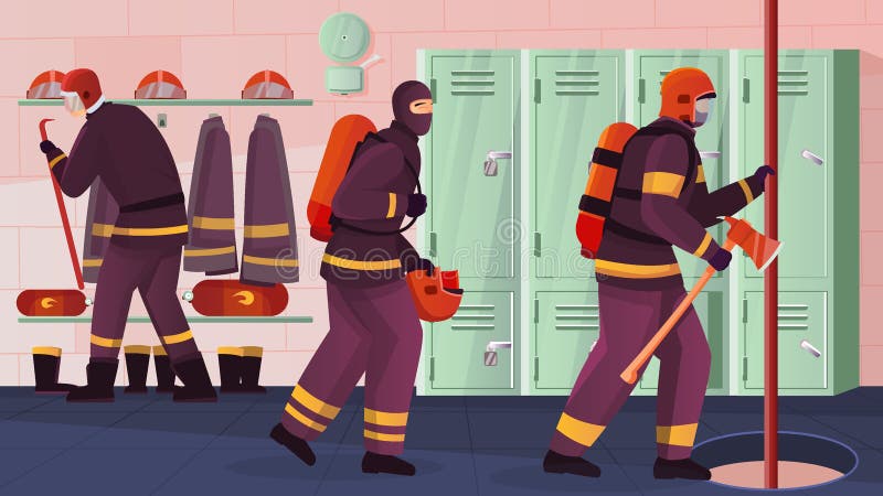 Firefighter Lockers Stock Illustrations – 10 Firefighter Lockers Stock ...