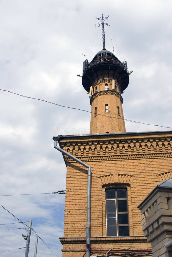 Firefighters Tower in Moscow, Built in 1880-es. Stock Photo - Image of ...