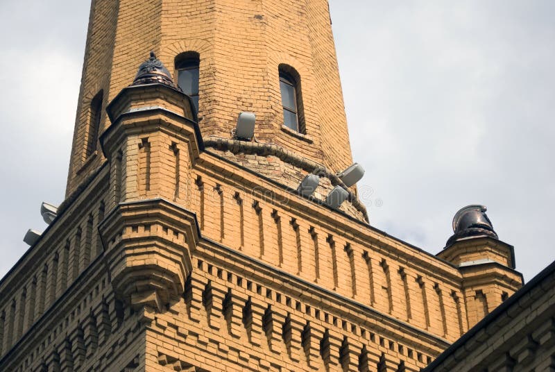Firefighters Tower in Moscow, Built in 1880-es. Stock Image - Image of ...