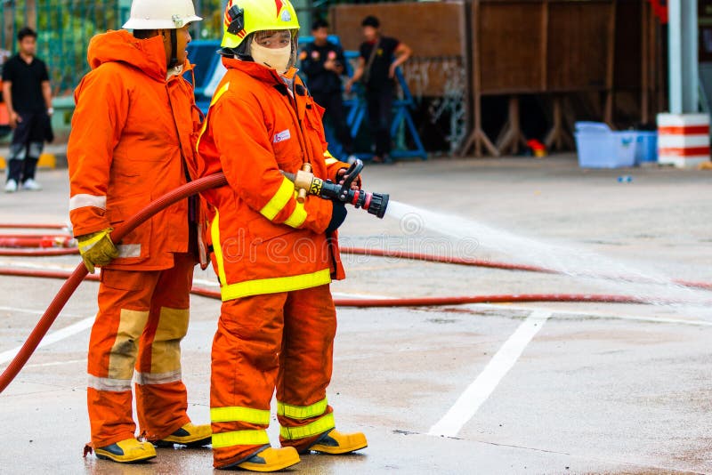 Firefighters training editorial photo. Image of brave - 100779181