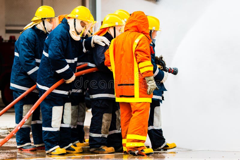 Firefighters training editorial stock image. Image of heat - 100779489