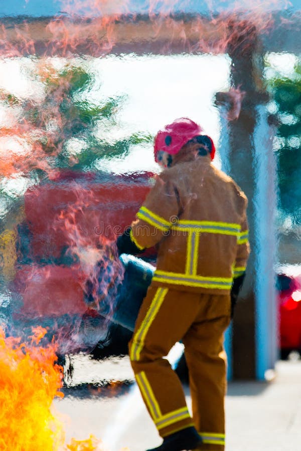 Firefighters Training .fireman Stock Photo - Image of fighter, people ...