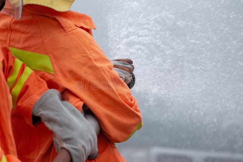 Firefighters Training, Disaster Training Exercise Depicting Gas Stock ...