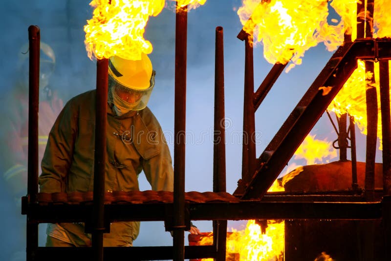 Firefighters Training, the Employees Annual Training Fire Fighting ...