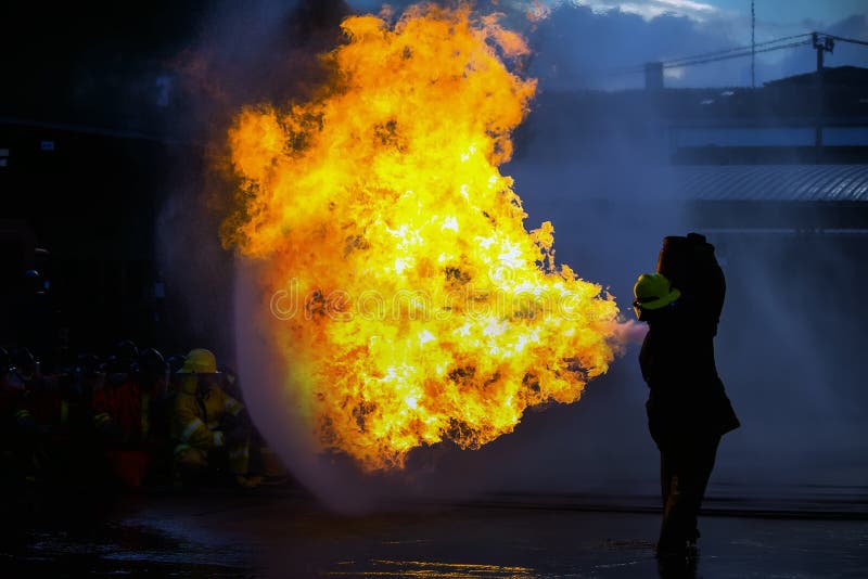 Firefighters Training, the Employees Annual Training Fire Fighting ...