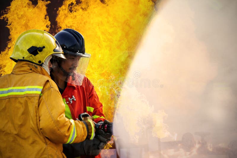 Firefighters Training, the Employees Annual Training Fire Fighting ...