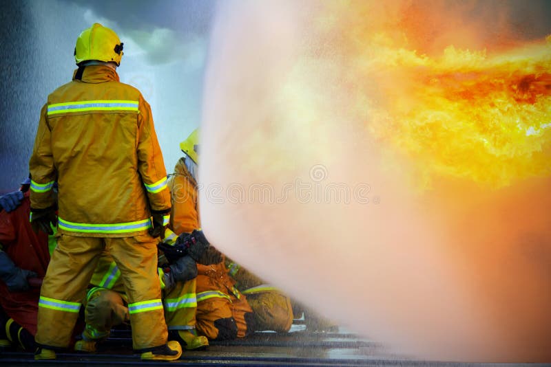 Firefighters Training, the Employees Annual Training Fire Fighting ...