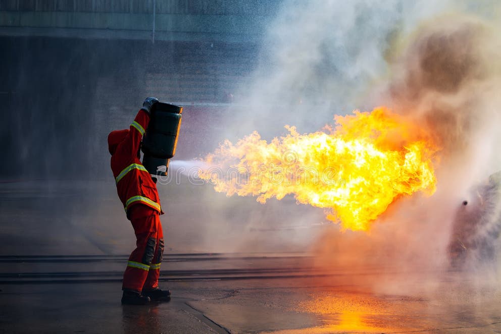 Firefighters Training, the Employees Annual Training Fire Fighting ...