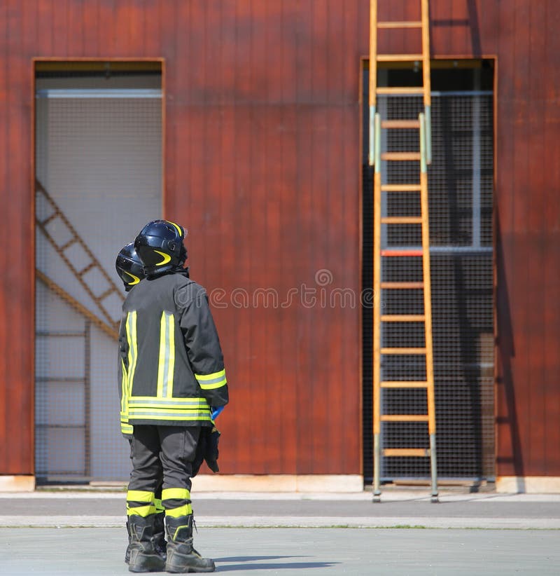 Firefighters during a Training Exercise Stock Photo - Image of safety ...