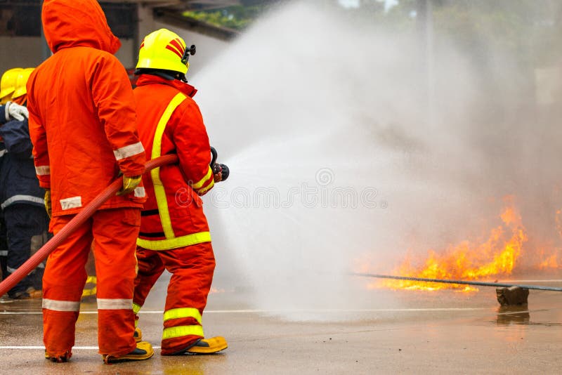 Firefighters Training .fireman Editorial Stock Image - Image of fighter ...