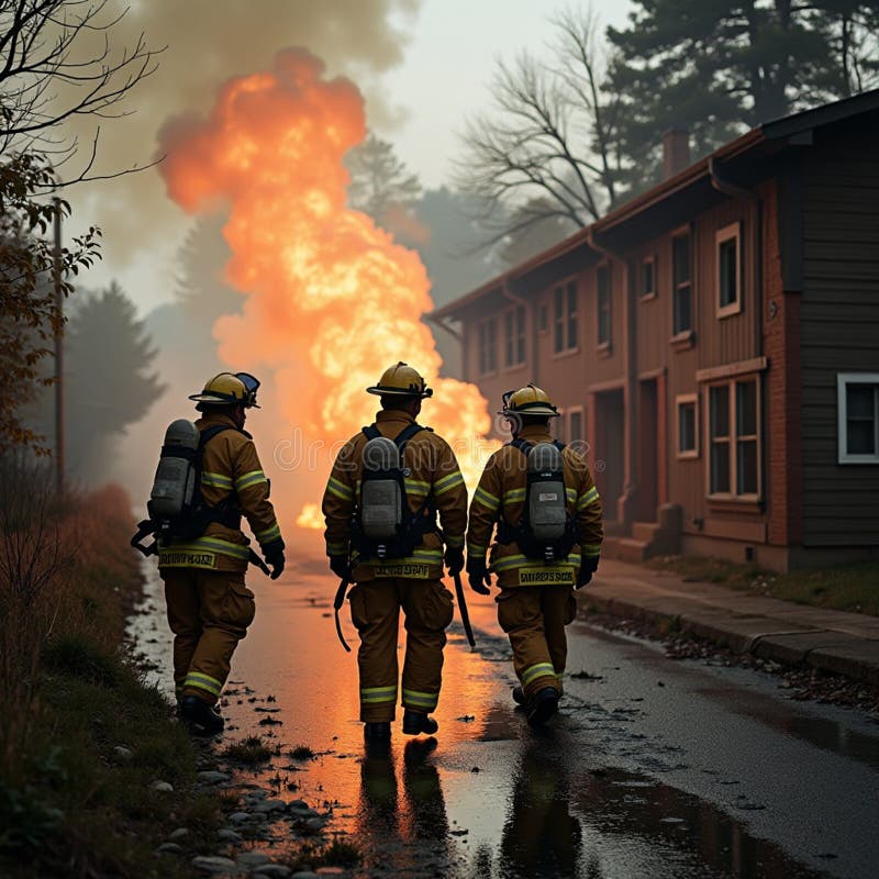 Firefighters at Work AI Generated Stock Illustration - Illustration of work, fire: 390388993