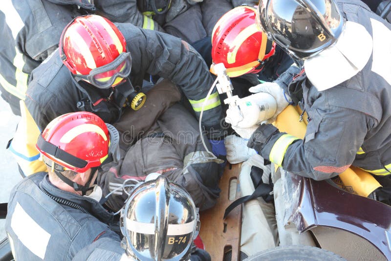 Firefighters working stock photo. Image of practicas - 61423454