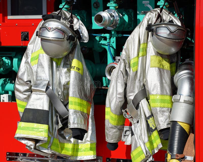 Firefighting clothes stock image. Image of firefighters - 208574225