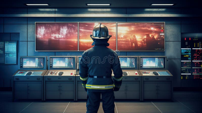 Firefighting Command Center - Fire Officer Leading Firefighters in ...