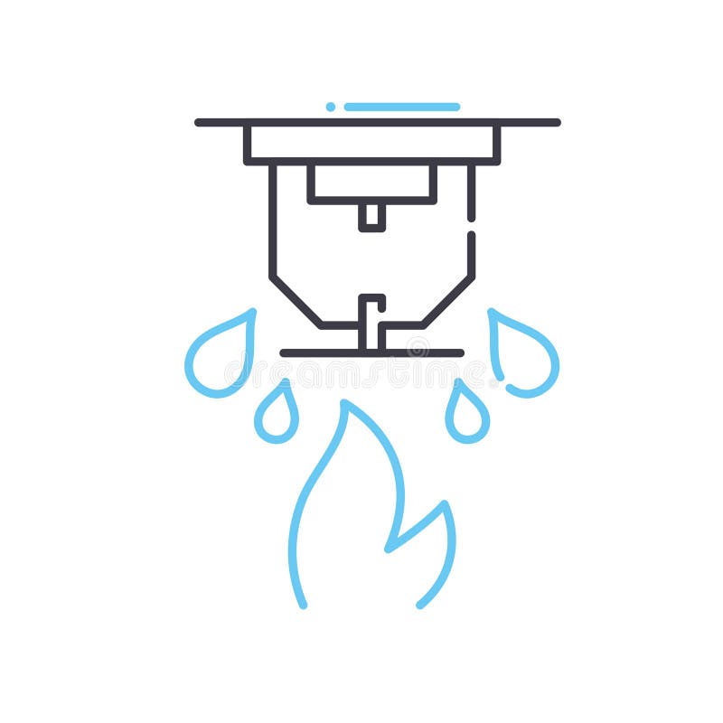 Firefighting Line Icon, Outline Symbol, Vector Illustration, Concept ...
