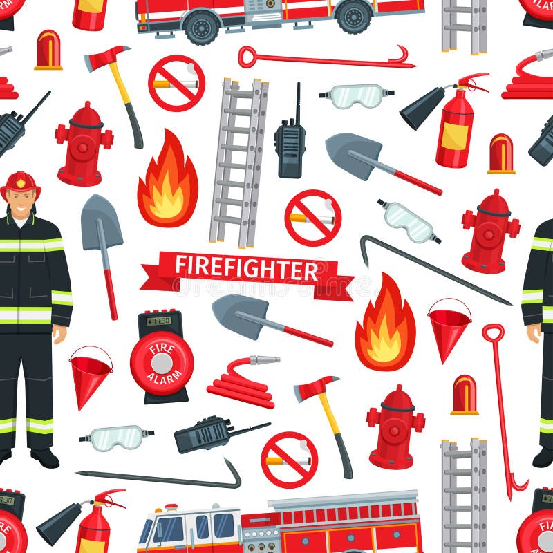 Seamless Pattern Firetruck Stock Illustrations – 158 Seamless Pattern Firetruck Stock ...
