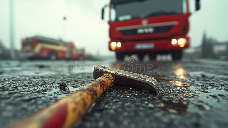 Firefighting Tools and a Rescue Vehicle Emphasize Emergency Response ...