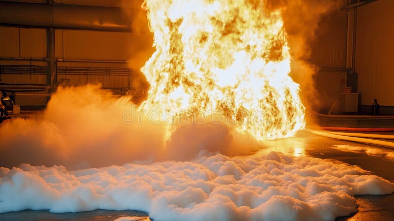 Firefighting Training Exercise Demonstrates Control of Flames with Foam ...