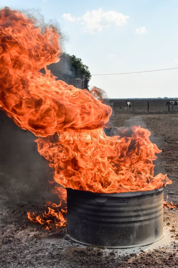 Firefighting training stock image. Image of wildfire - 290361455