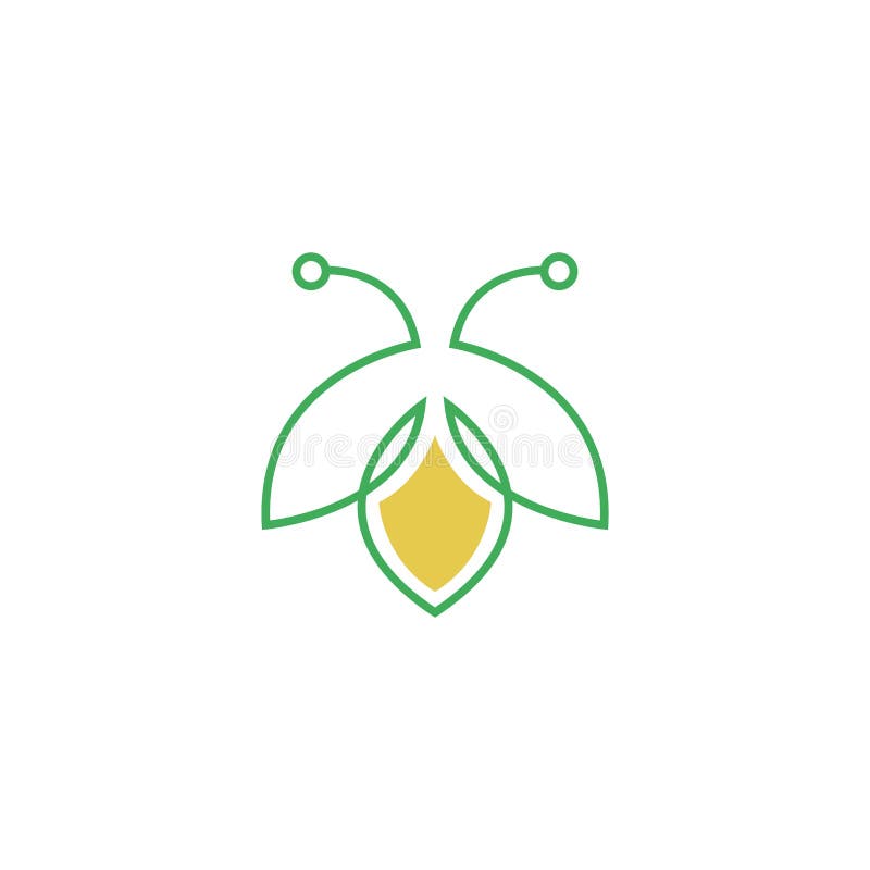 Fireflies Icon Logo Simple Design Vector Template Stock Vector ...