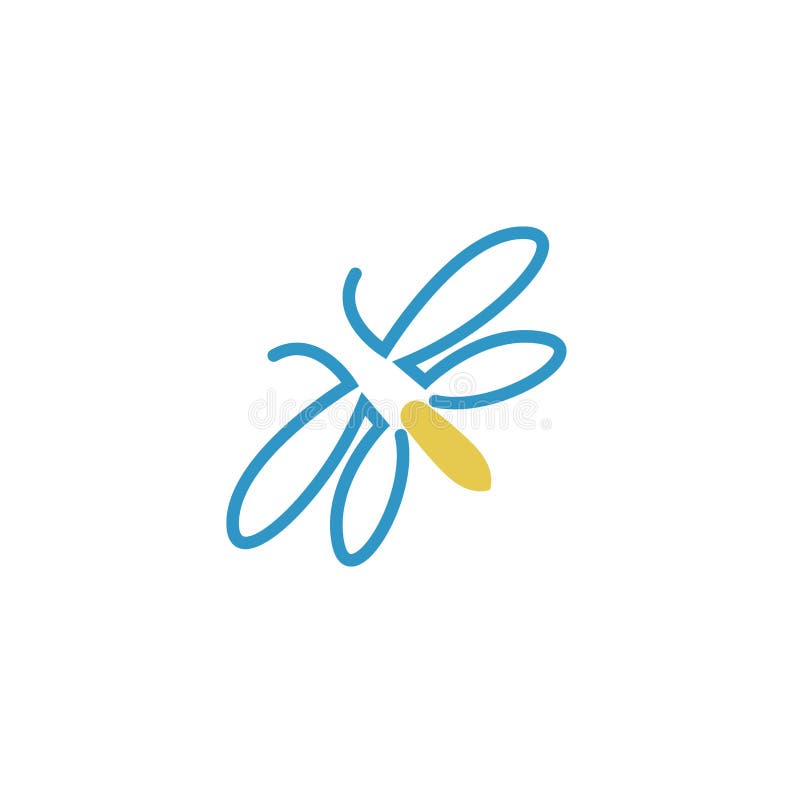 Fireflies Icon Logo Simple Design Vector Template Stock Vector ...
