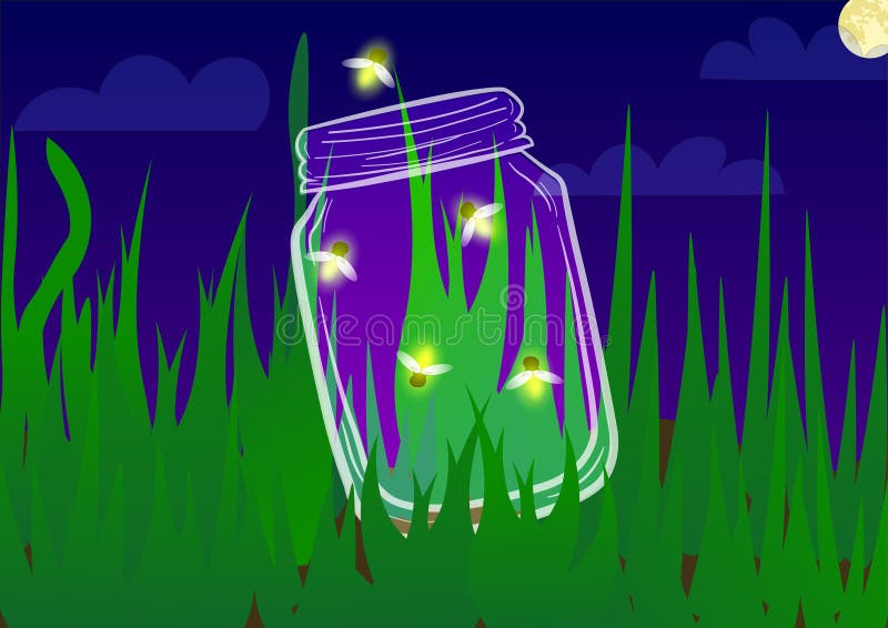 Fireflies Jar Stock Illustrations – 416 Fireflies Jar Stock ...