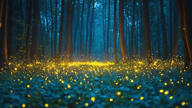 Fireflies Lighting Up a Magical Forest at Twilight Stock Footage ... Fireflies Lighting Up a Magical Forest at Twilight Stock Footage ...