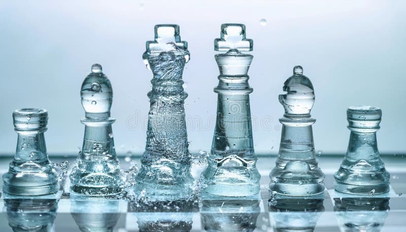 Firefly Chess Pieces Created from Water Feature in Serene Aquatic ...