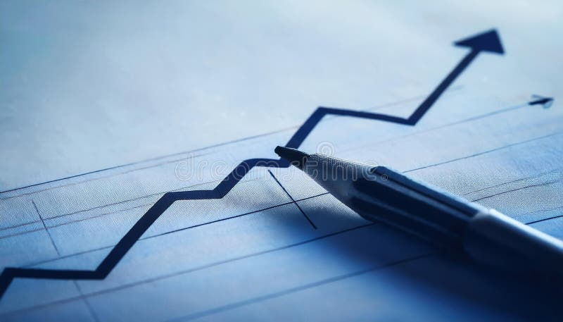 Firefly Creates an Upward Trend Graph on Paper with Key Points Marking ...