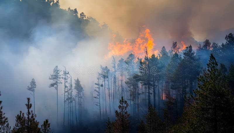 Firefly Forest Fire Creates Dramatic Atmosphere in Dim Light Conditions ...