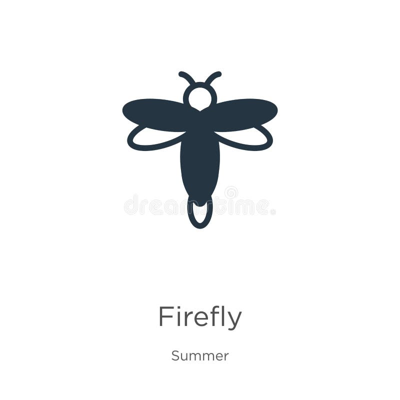 Firefly Icon In Trendy Design Style Firefly Icon Isolated On White