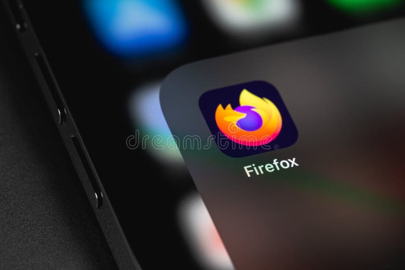 Firefox Mobile Browser Icon App on Screen Editorial Photo - Image of ...