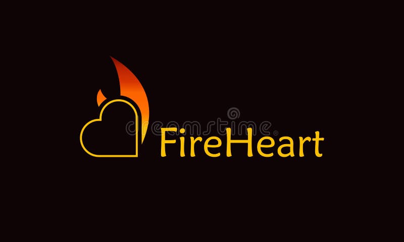 FireHeart stock vector. Illustration of digital, cardiogram - 228037075