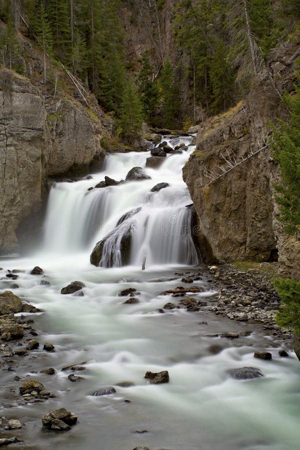 Firehole falls,yellowstone stock photo. Image of park - 16510450
