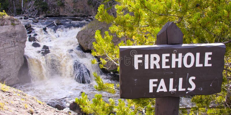 Firehole Falls, Yellowstone Stock Photo - Image of falls, lower: 216809676