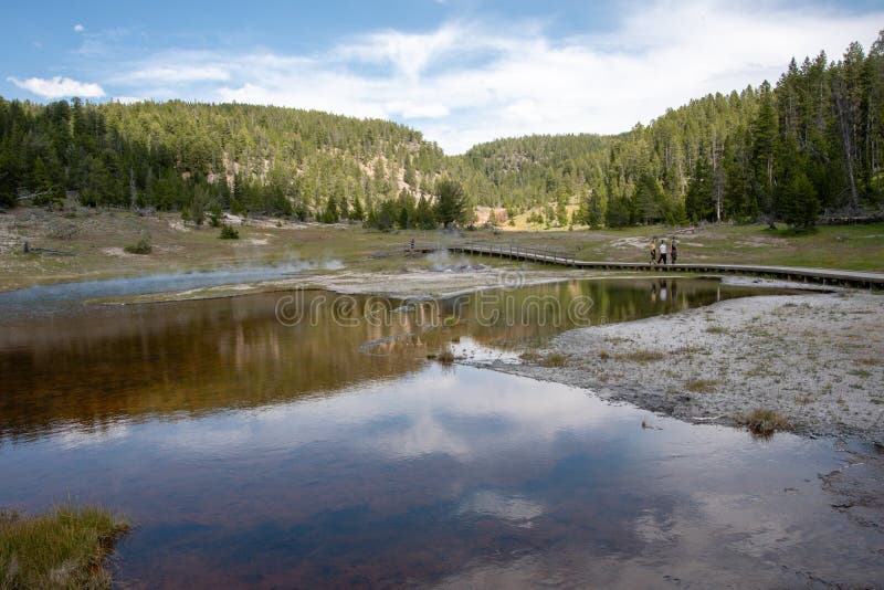 Firehole Lake editorial stock image. Image of country - 123294784