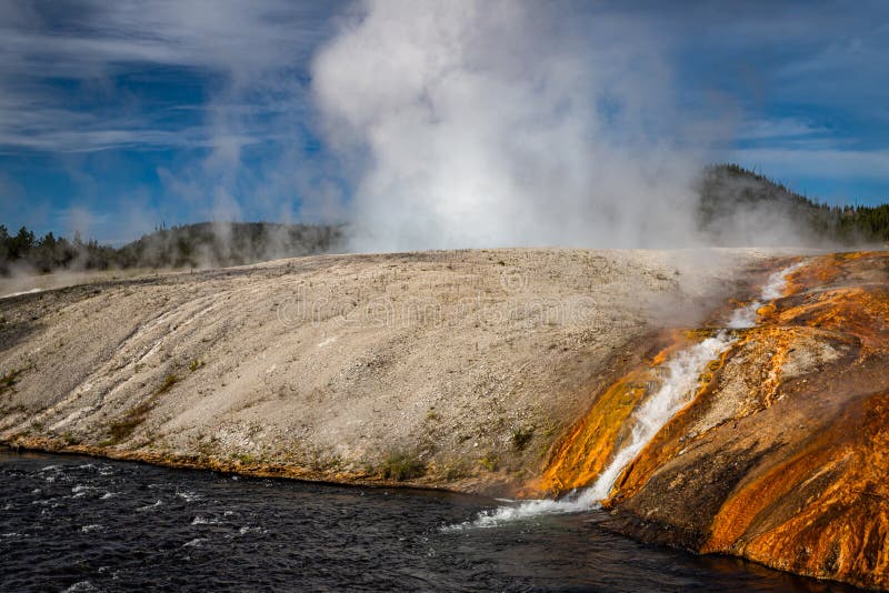 Firehole River Yellowstone stock photo. Image of ecosystem - 180568372