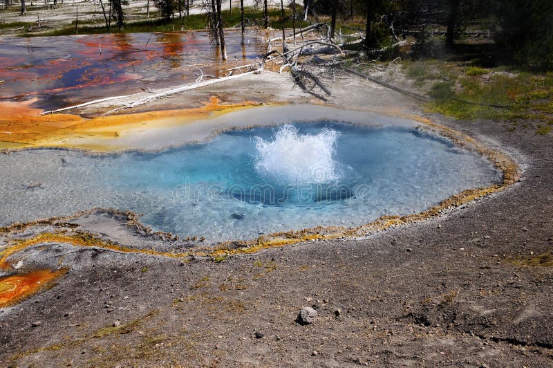 Firehole Spring Yellowstone National Park Stock Image - Image of ...