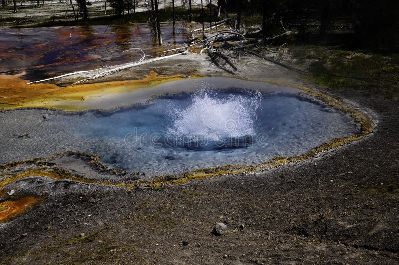 Firehole Spring Yellowstone National Park Stock Image - Image of ...