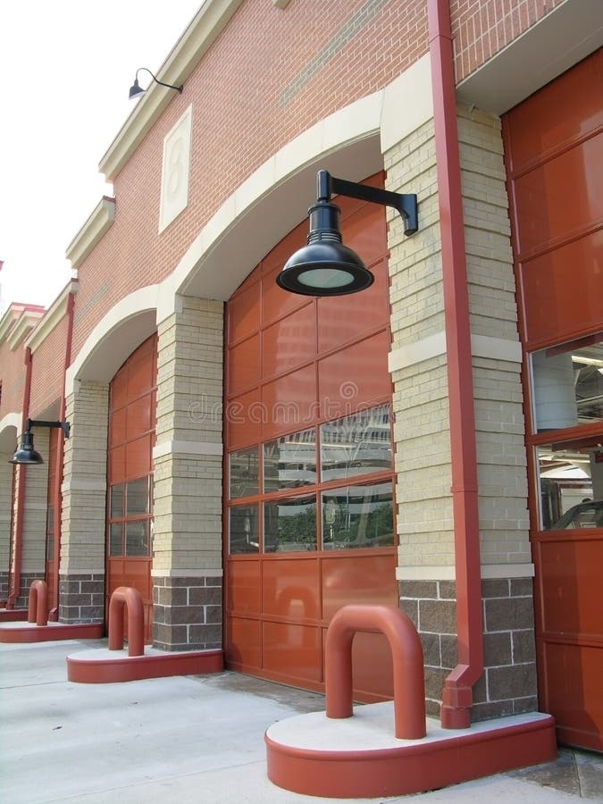 Firehouse Bay Doors stock image. Image of industrial - 18597607