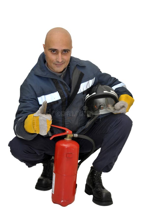 Fireman stock image. Image of real, face, handsome, costume - 20051567