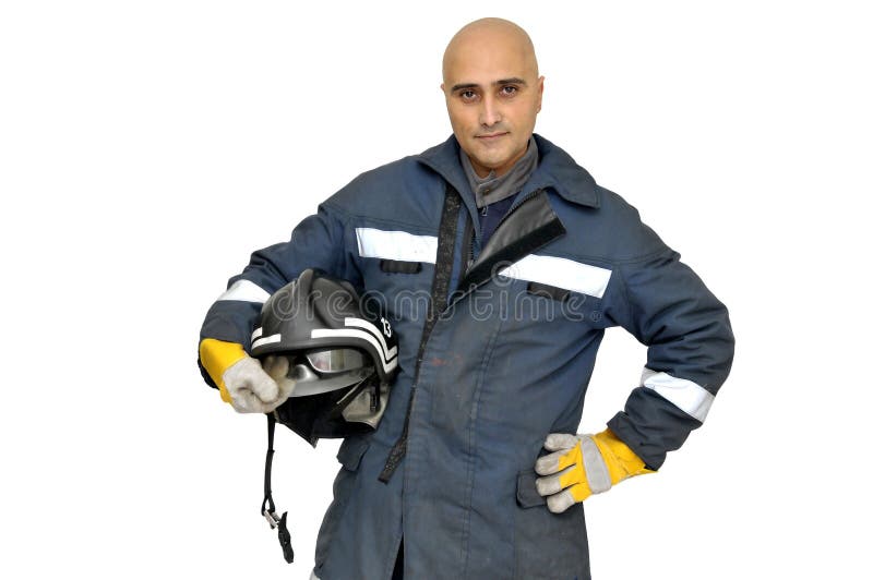 Fireman stock photo. Image of fireman, isolated, real - 20299754