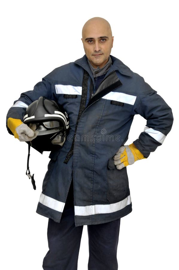 Fireman stock image. Image of isolated, caucasian, real - 20969339