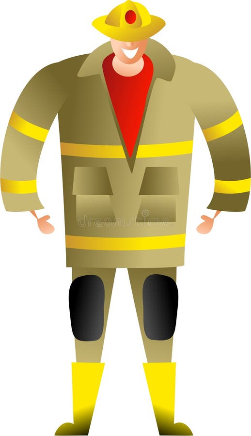 Fireman or Firefighter Illustration Stock Vector - Illustration of ...